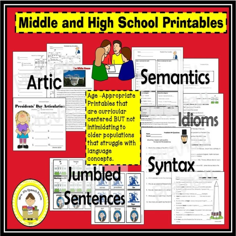 Presidents Day Speech Therapy Printable Pack | Made By Teachers