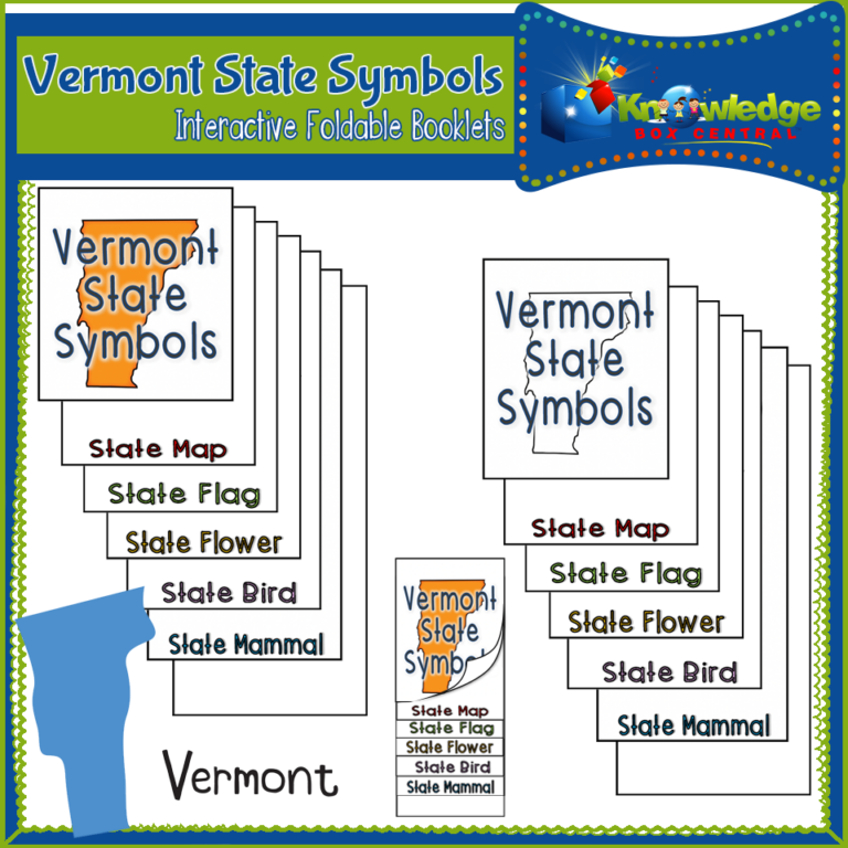 Vermont State Symbols Interactive Foldable Booklets | Made By Teachers