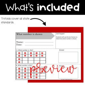 Kindergarten Math | Trifold bundle | Made By Teachers