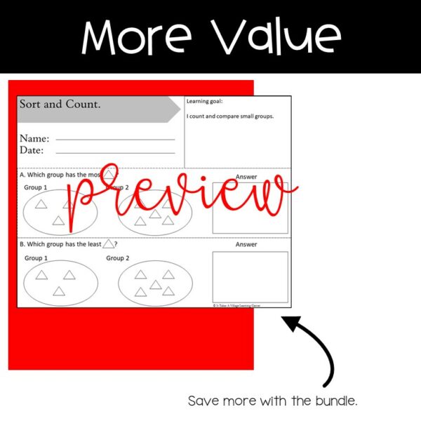 Kindergarten Math | Trifold bundle | Made By Teachers