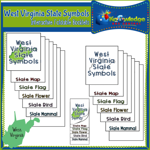 West Virginia State Symbols Interactive Foldable Booklets | Made By ...