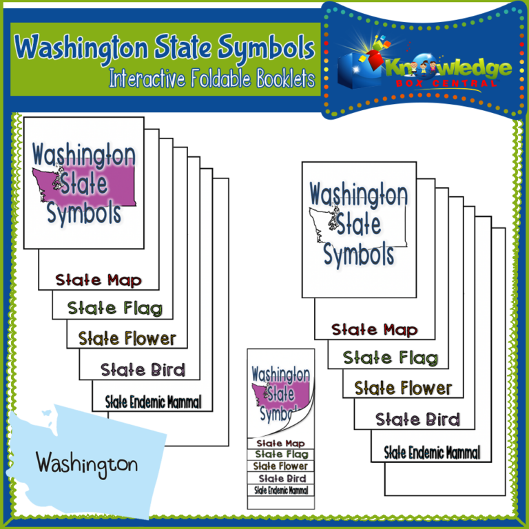Washington State Symbols Interactive Foldable Booklets | Made By Teachers