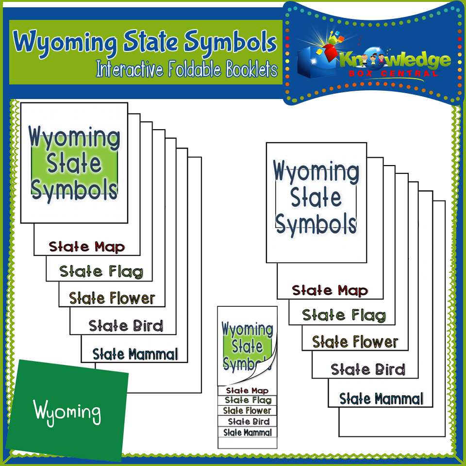 Wyoming State Symbols Interactive Foldable Booklets | Made By Teachers