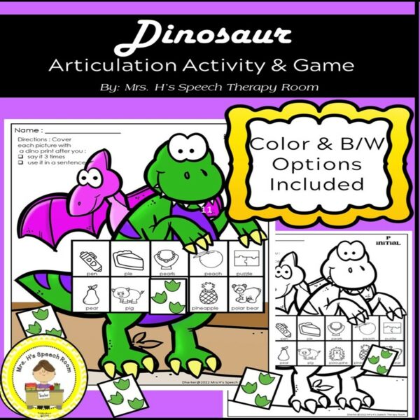 Dinosaur Speech Therapy Articulation | Made By Teachers
