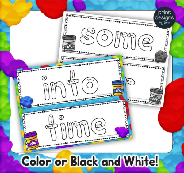 Editable Playdoh Sight Word Mats Play Dough - Made By Teachers