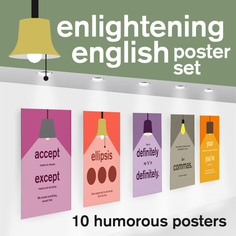 High School Posters - Middle School Posters - Grammar Punctuation ...
