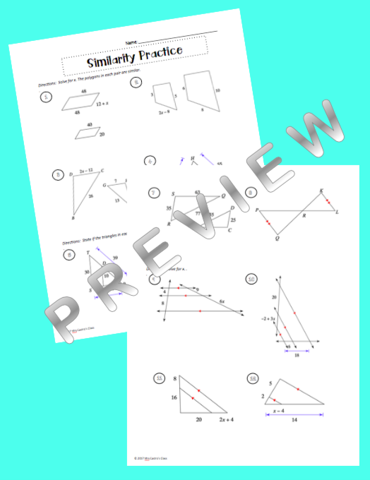 Similarity and Similar Triangles - Stations | Made By Teachers