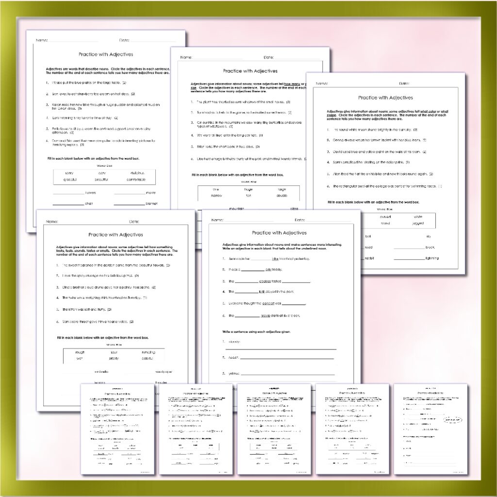 Adjectives and Adverbs - Grade 2 - BUNDLE - 31 easy-to-use Worksheets ...
