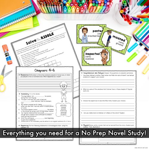 Freckle Juice Novel Study Unit | Comprehension with Activities and ...