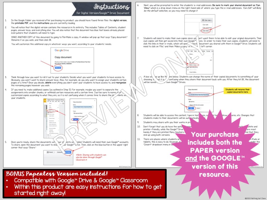 Freckle Juice Novel Study Unit | Comprehension with Activities and ...
