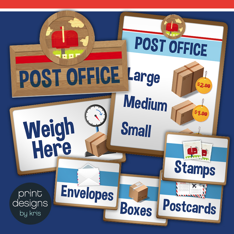 Dramatic Play Post Office - Preschool and Kindergarten Post Office Play ...