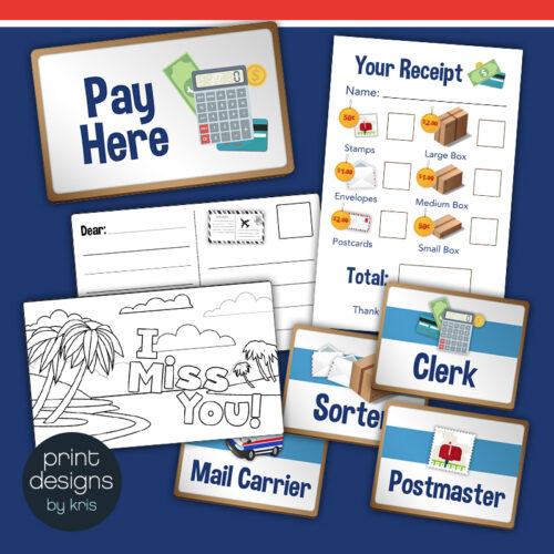 Dramatic Play Post Office - Preschool and Kindergarten Post Office Play ...