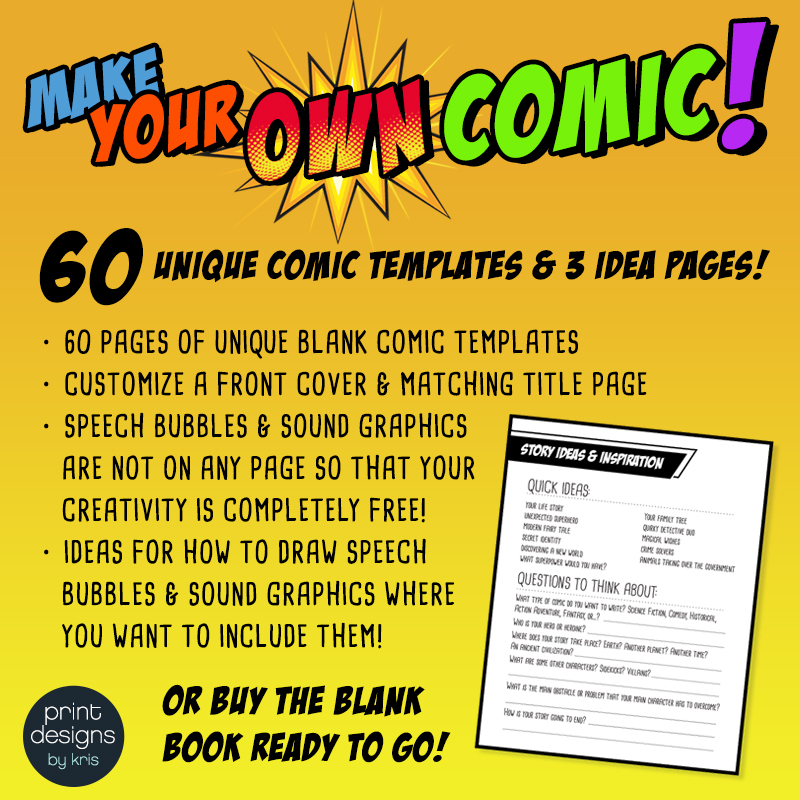 Blank Comic Book Templates - Create Your Own Comic Book - Comic ...
