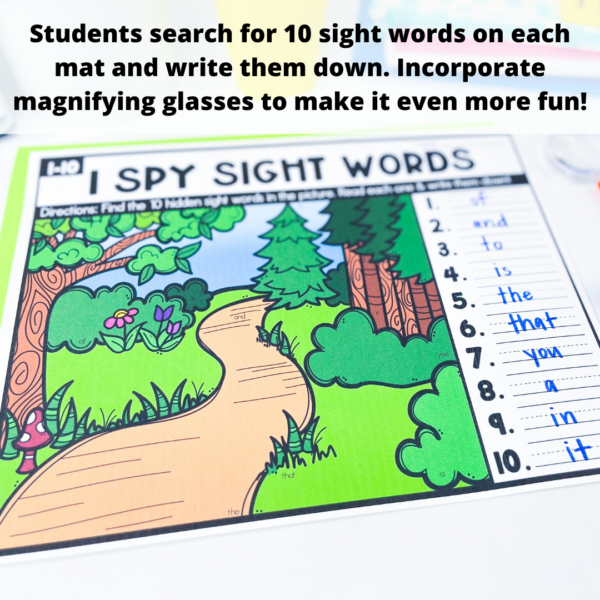 Sight Word Practice - I Spy Sight Words Set 1 - Fry Words 1-100 | Made ...