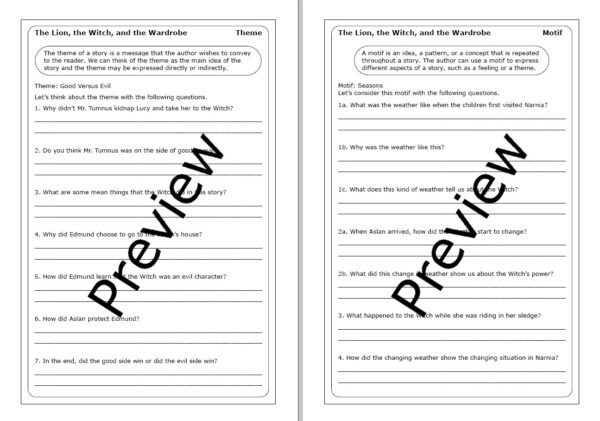 The Chronicles of Narnia: A Bundle of Worksheets | Made By Teachers