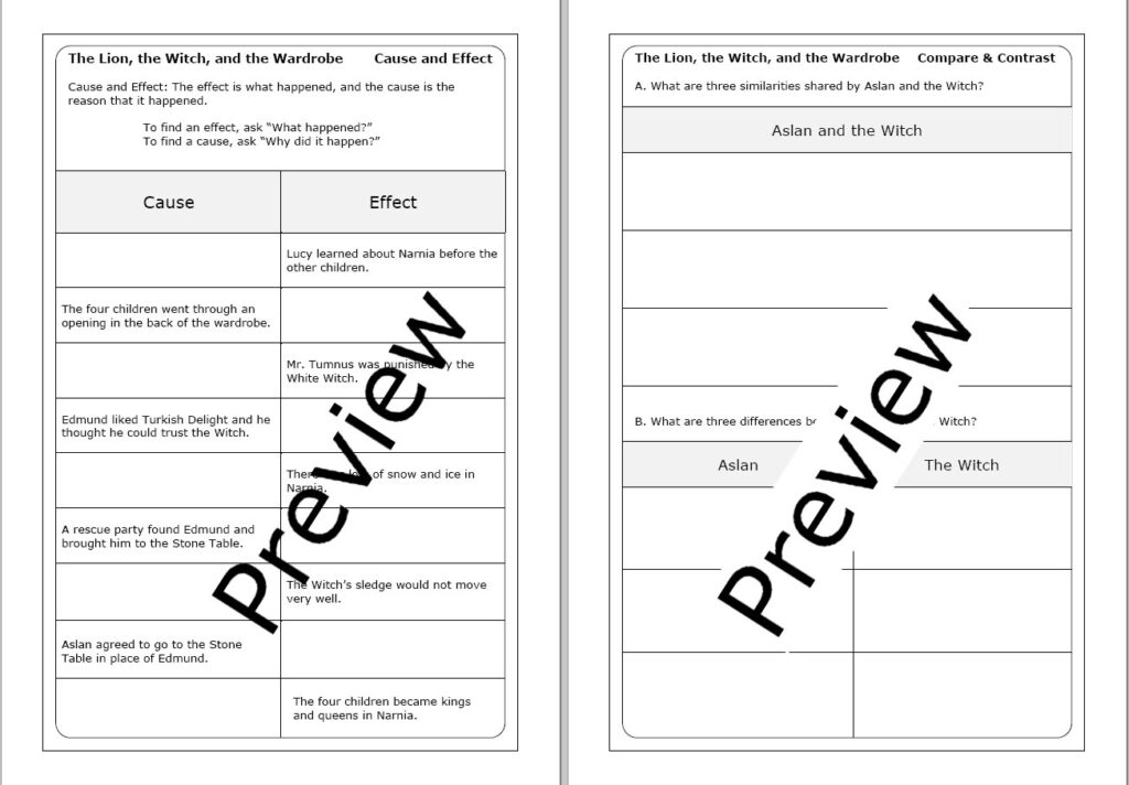 The Chronicles of Narnia: A Bundle of Worksheets | Made By Teachers