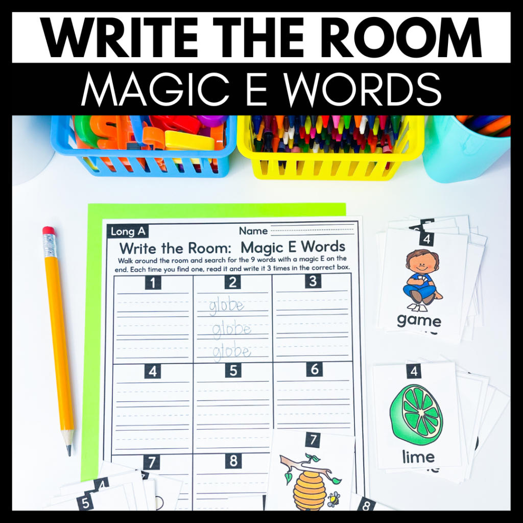 Write the Room Phonics Activities Magic E Words - Long Vowels | Made By ...
