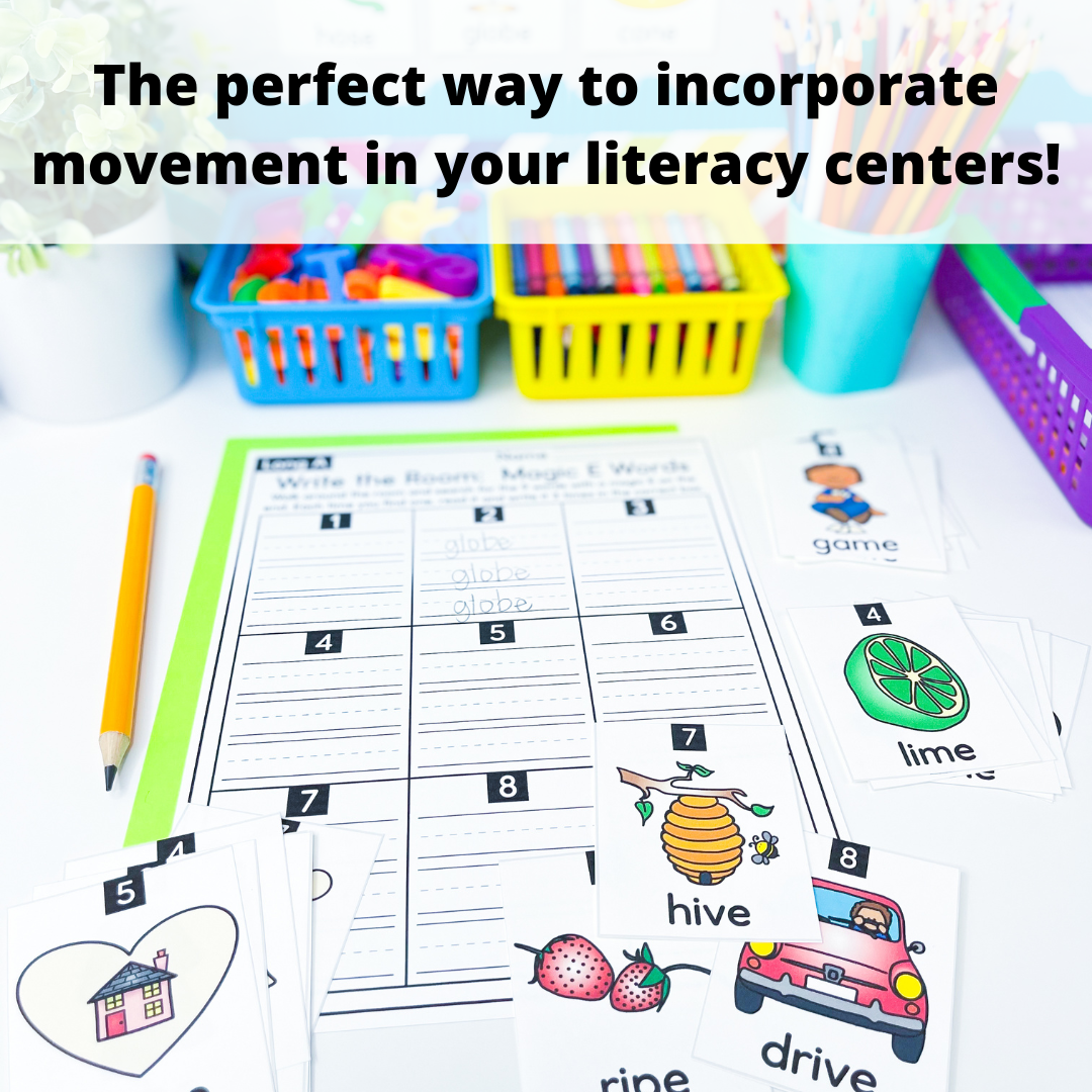 Write the Room Phonics Activities Magic E Words - Long Vowels | Made By ...