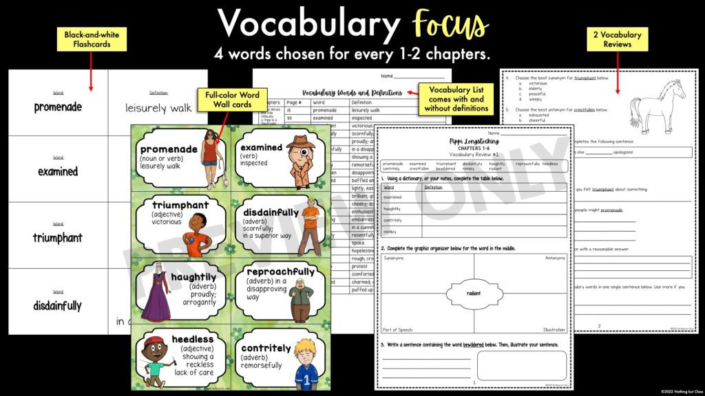 Pippi Longstocking Novel Study Unit | Comprehension with Activities and ...