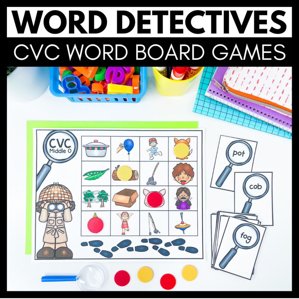 CVC Words - Word Detective Games for Literacy Centers | Made By Teachers