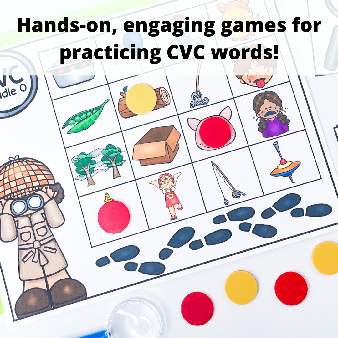 CVC Words - Word Detective Games for Literacy Centers | Made By Teachers