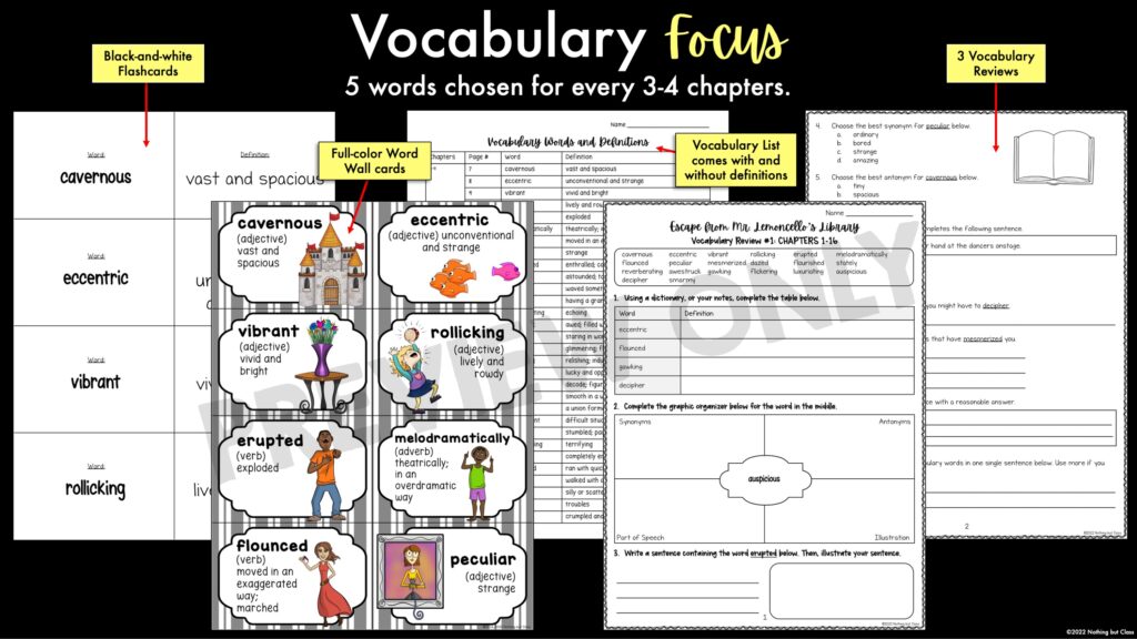 Escape from Mr. Lemoncello's Library Novel Study Unit | Comprehension ...