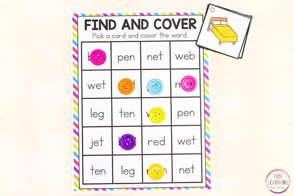 CVC Word Work Centers and Activities for Blending CVC Words - Short ...