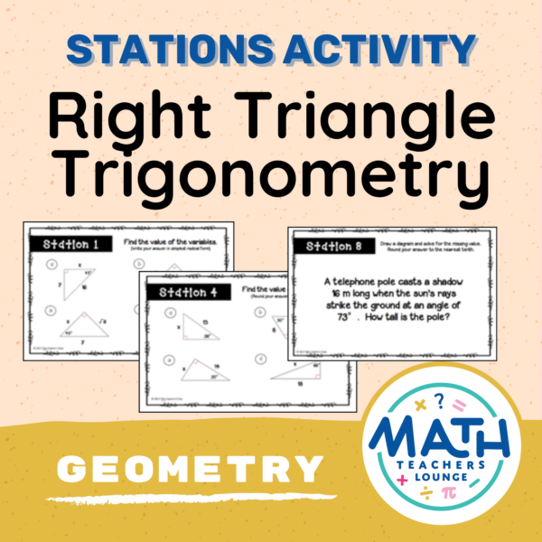 Right Triangle Trigonometry Stations | Made By Teachers