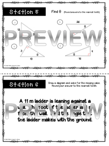 Right Triangle Trigonometry Stations | Made By Teachers