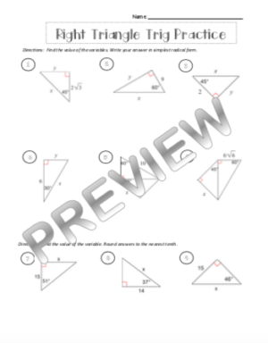 Right Triangle Trigonometry Stations | Made By Teachers