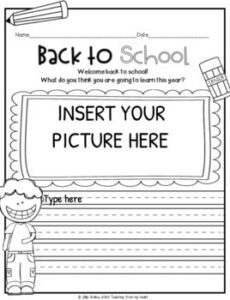 Back to School Poems and Writing Activities, First Day of School ...