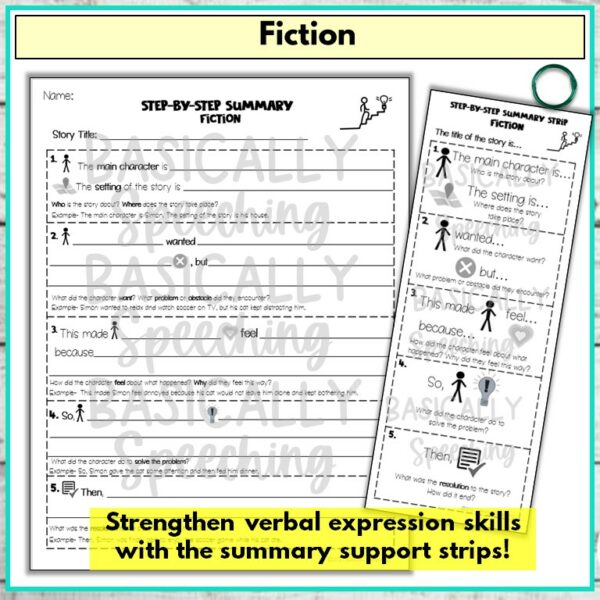 Summarizing Nonfiction Fiction and CER, Paragraph Frames and Cue Strips ...