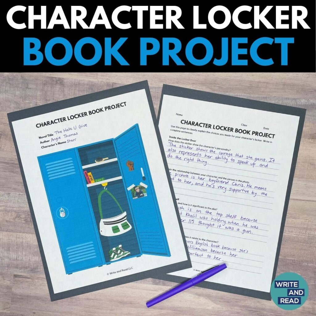Character Locker Book Project - Independent Reading Accountability ...