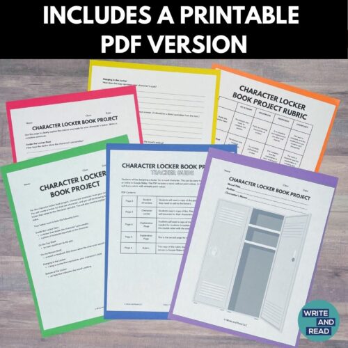 Character Locker Book Project - Independent Reading Accountability ...