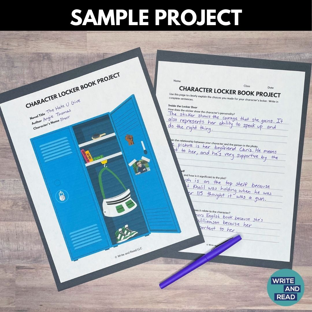 Character Locker Book Project - Independent Reading Accountability ...