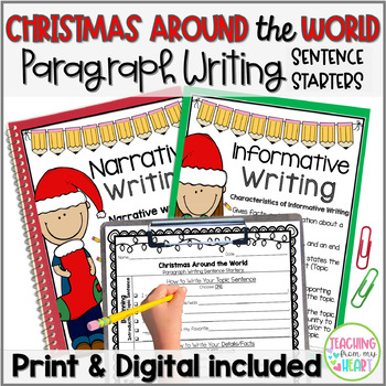 Christmas Holidays Around the World Paragraph Writing Sentence Starters ...