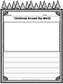 Christmas Holidays Around the World Paragraph Writing Sentence Starters ...