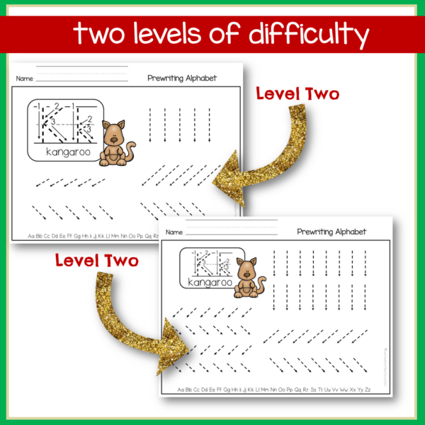 Fine Motor PREWRITING ALPHABET Tracing Lines and Shapes WORKSHEETS ...