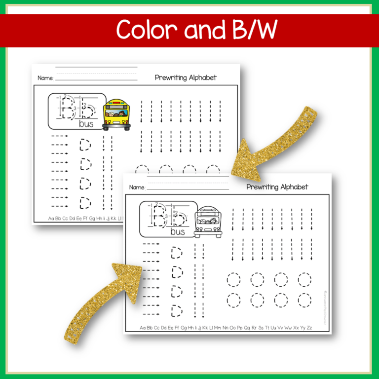 Fine Motor PREWRITING ALPHABET Tracing Lines and Shapes WORKSHEETS ...