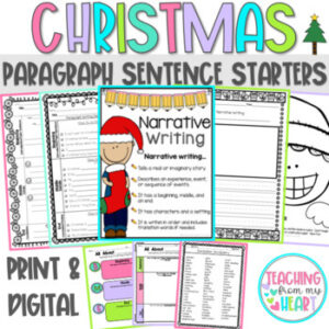 Christmas Writing Paragraph Sentence Starters and Craft | Made By Teachers