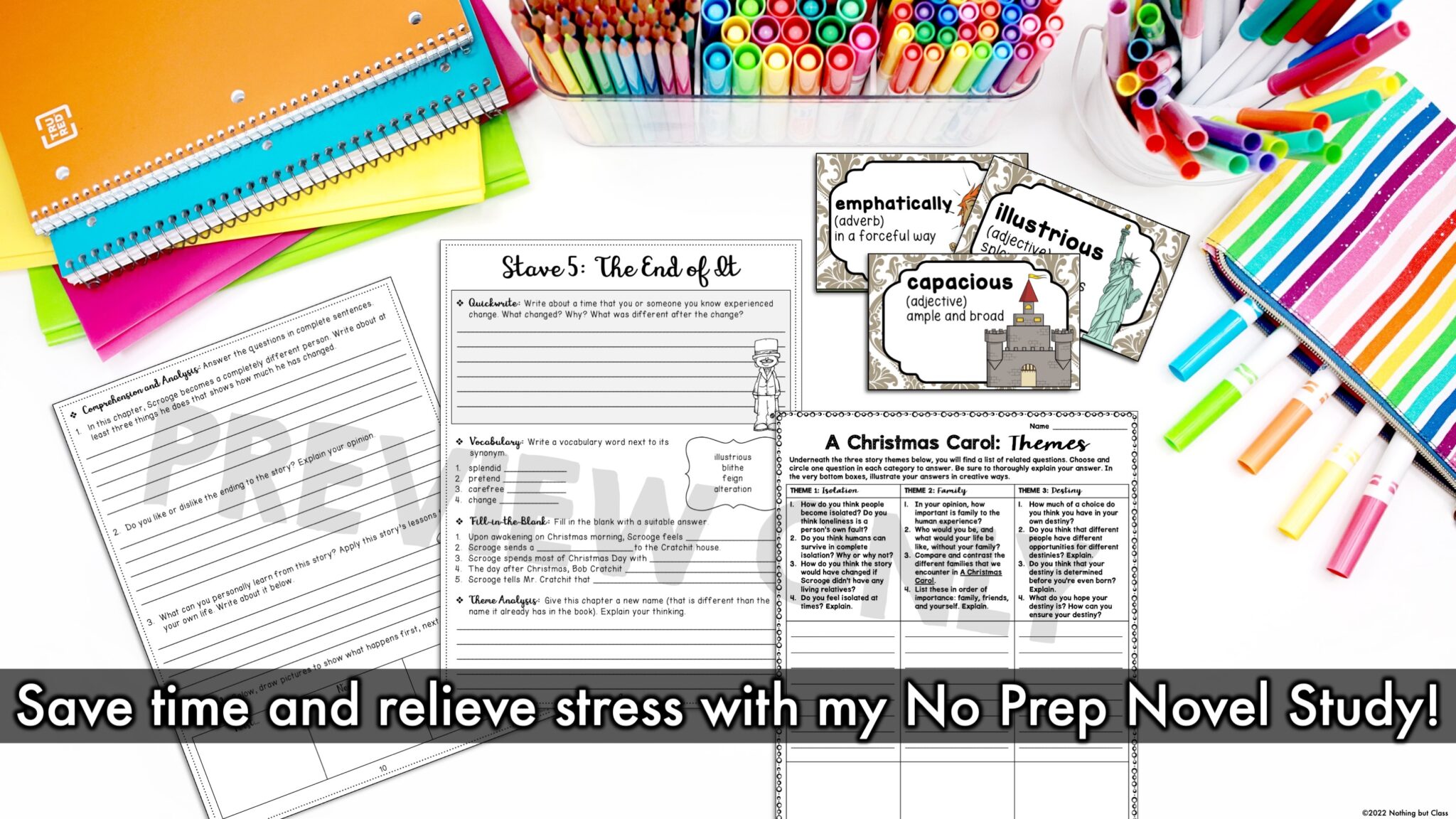 A Christmas Carol Novel Study Unit | Comprehension with Activities and ...