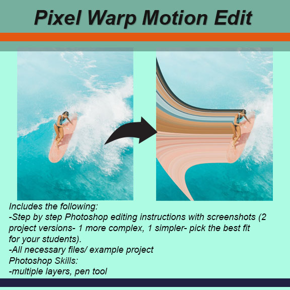 Color Motion Pixel Warp Edit- Digital photography, Abstract Graphics ...