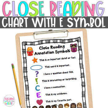 Close Reading Symbol Charts Fiction & Nonfiction ANY Book Winter Close ...