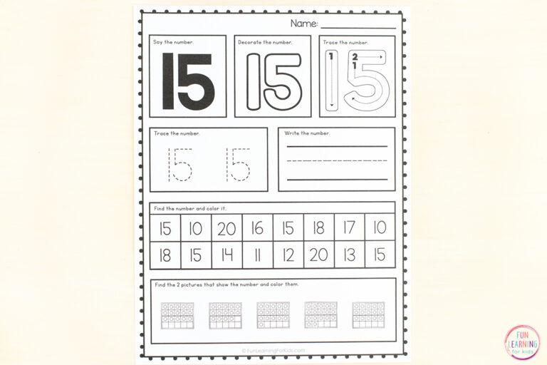 Number Mats and Number Worksheets - NO PREP Number Sense Activities ...