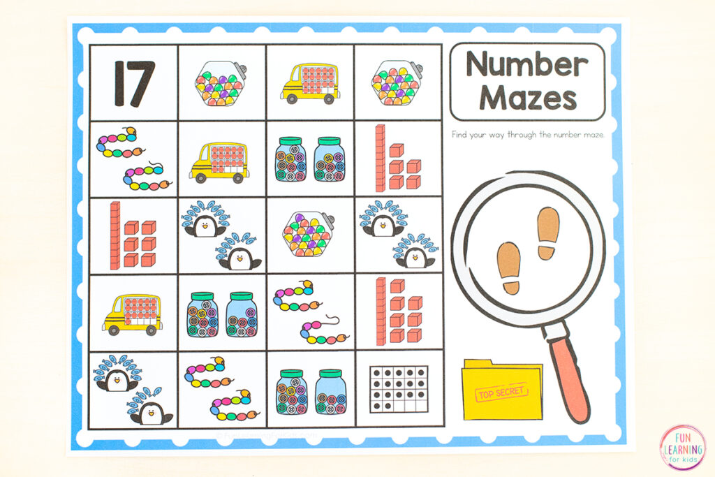 Number Mats and Number Worksheets - NO PREP Number Sense Activities ...
