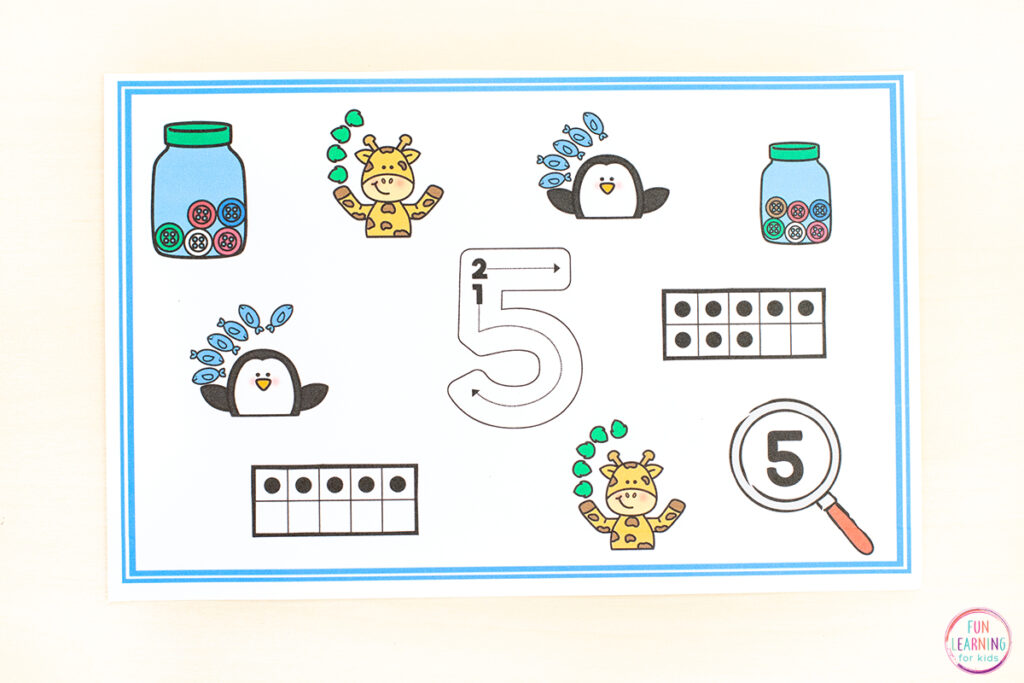 Number Mats and Number Worksheets - NO PREP Number Sense Activities ...