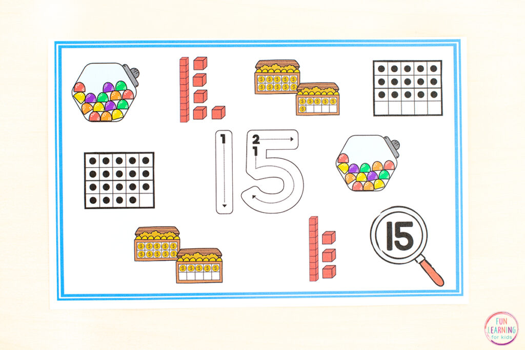 Number Mats and Number Worksheets - NO PREP Number Sense Activities ...