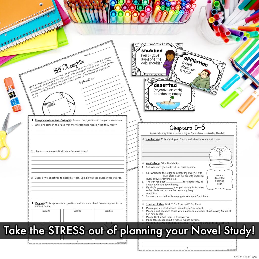 Al Capone Does My Shirts Novel Study Unit | Comprehension and ...