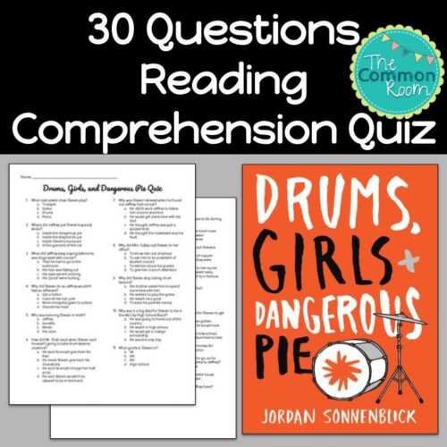 Drums, Girls, and Dangerous Pie Comprehension Test or Quiz | Made By ...