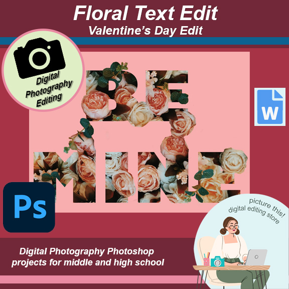 Text Overlap Effect for Photoshop, Graphics, Photography, Valentine's ...
